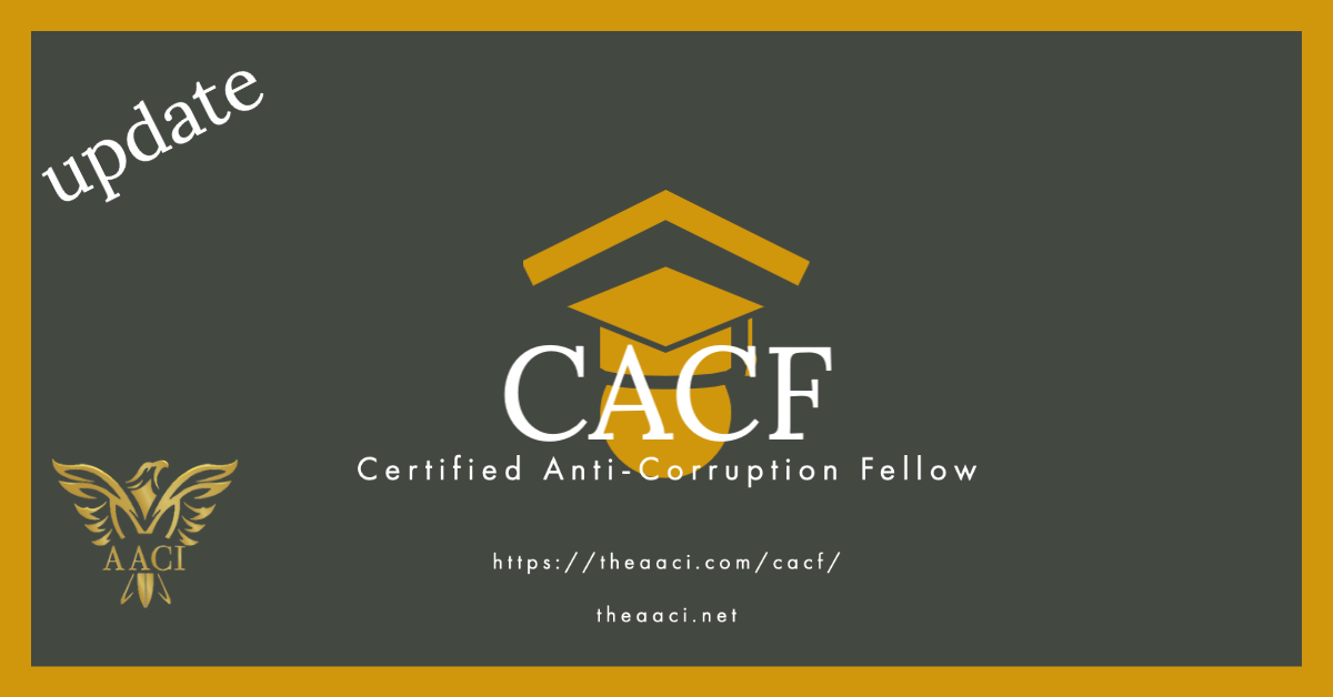 UPDATE: Certified Anti-Corruption Fellow (CACF) – The American Anti ...